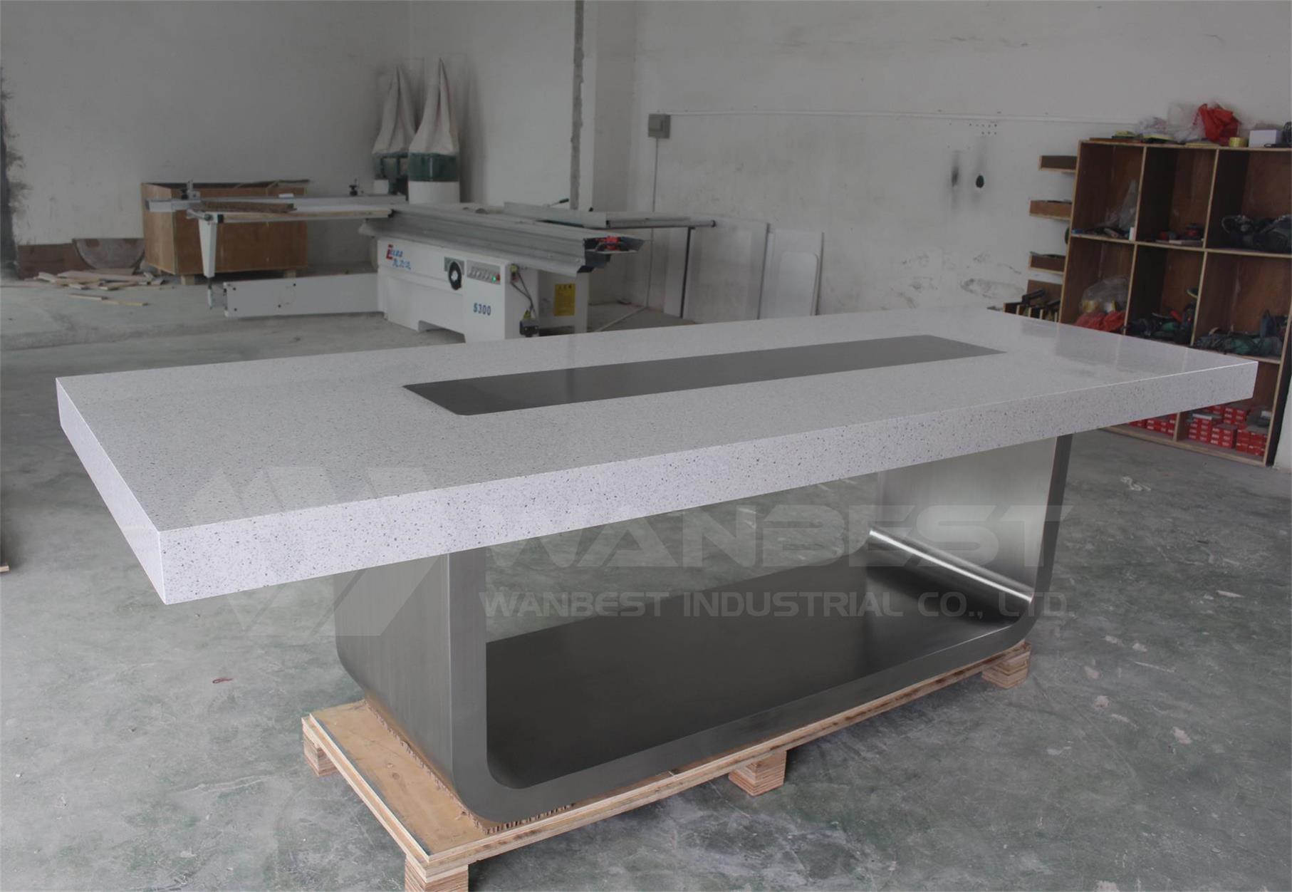 modern Conference table Stone Meeting desk