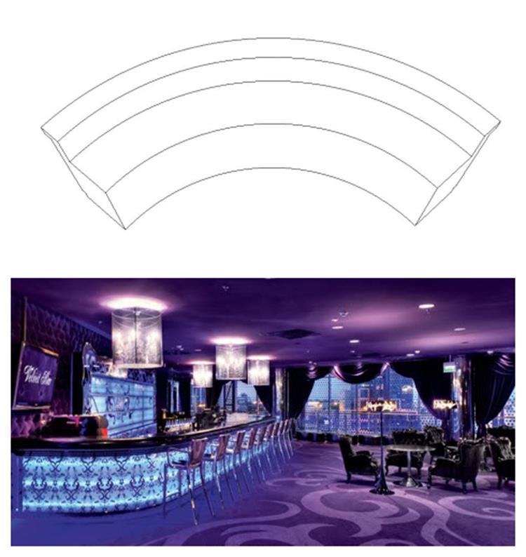 Choose shape of commercial bar counter